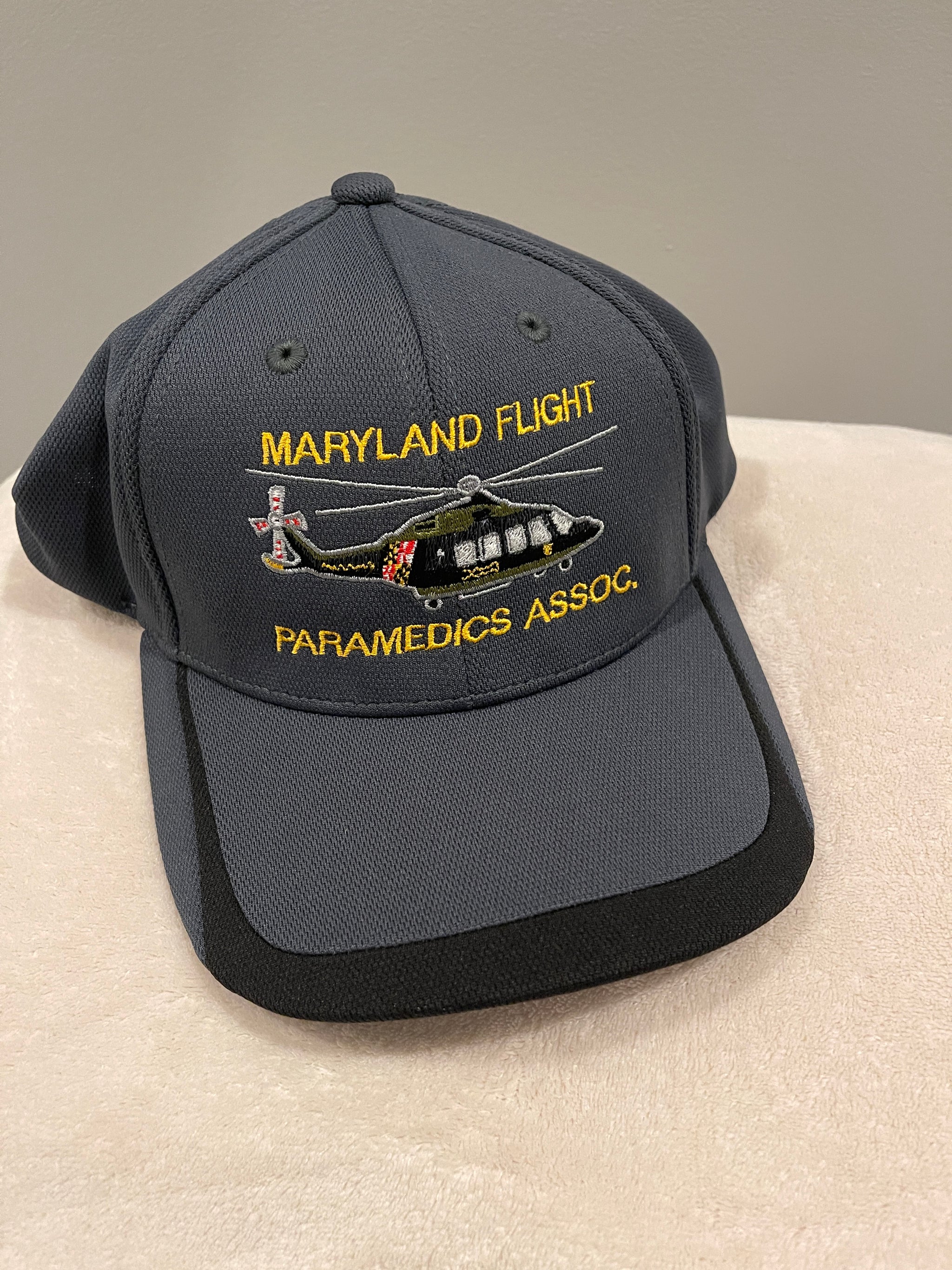 Baseball Cap Graphite/Black - Helicopter Embroidery – Maryland Flight ...